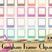 100 Gingham Photo Digital Clip Arts Images PNG Transparent Instant ...