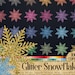100 Glitter Winter Snowflake Clip Arts 300 Dpi Instant Download ...