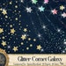 16 Glowing Glitter Comet Star Galaxy Overlay Images, 16 Colors Gold ...
