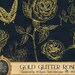 Gold Glitter Rose Sets, 300 Dpi, Instant Download, Commercial Use ...