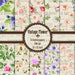 14 Vintage Flower Digital Papers 12 Flower Digital - Etsy