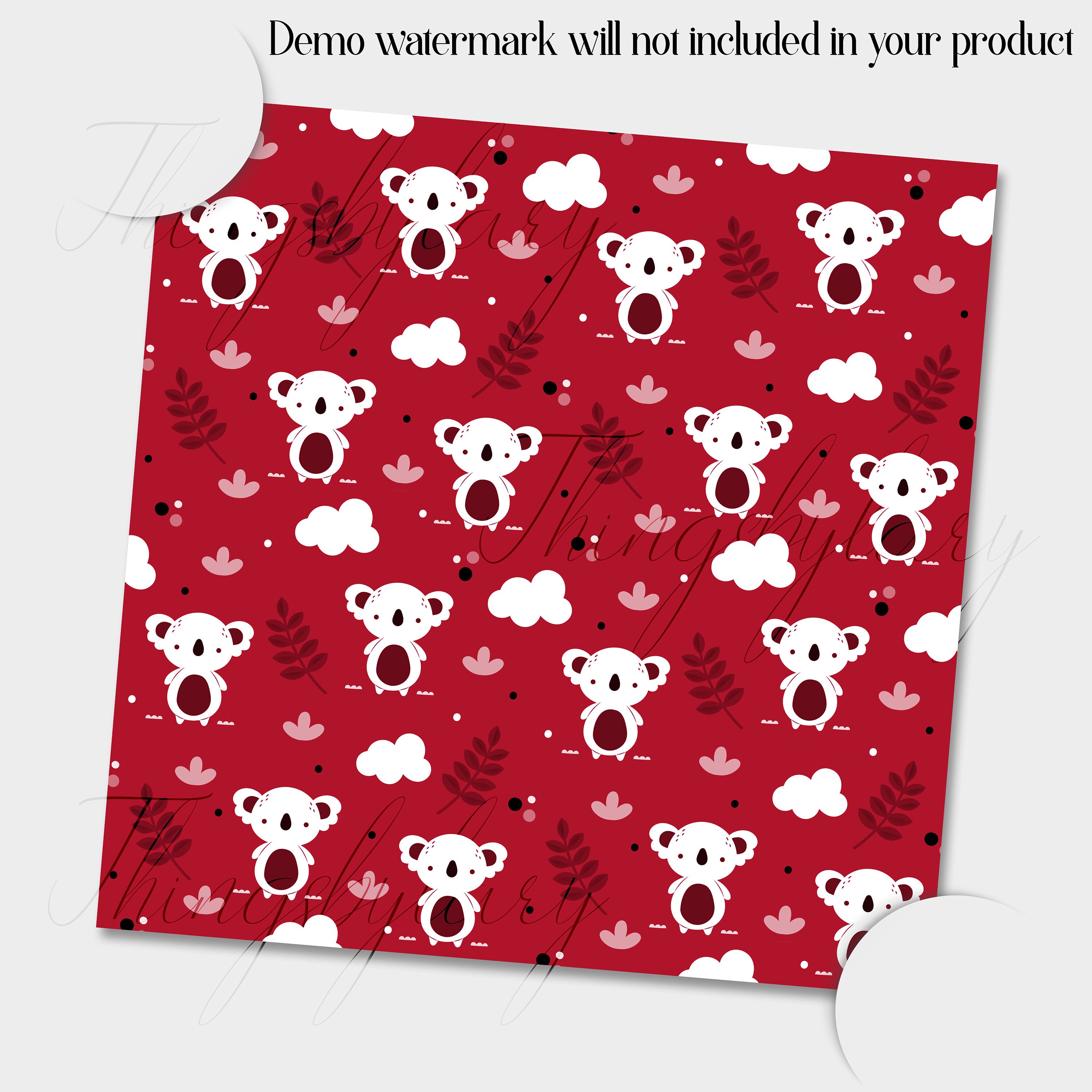 100 Seamless Cute Koalas Bear Digital Papers 12 300 Dpi - Etsy