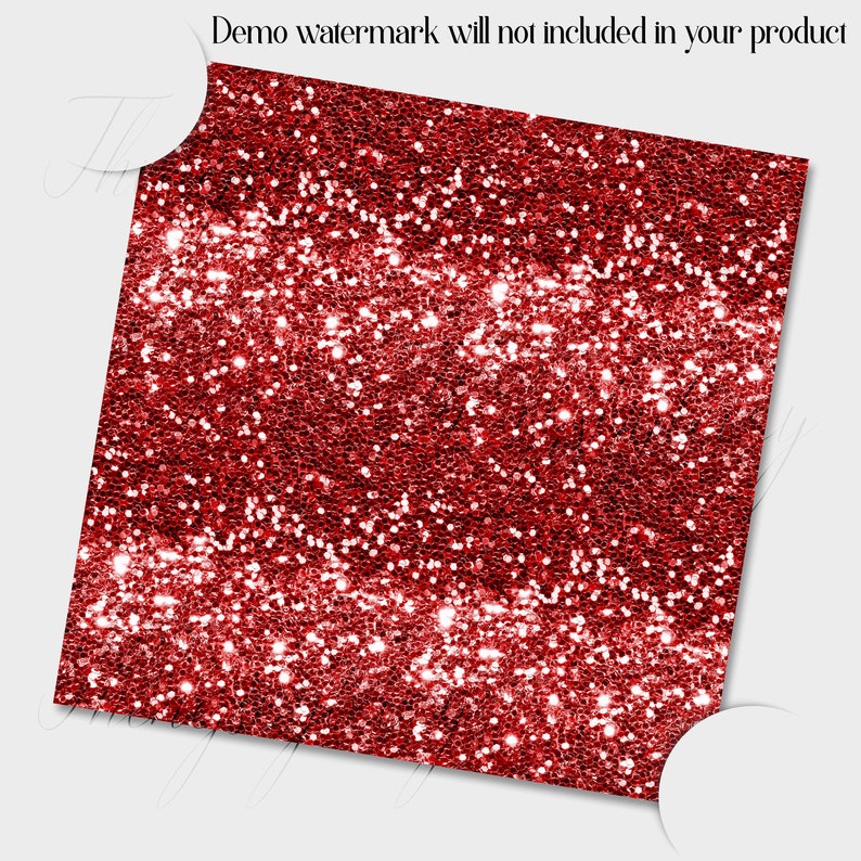 16 Seamless Red Glitter Digital Papers Commercial Use Shimmering ...