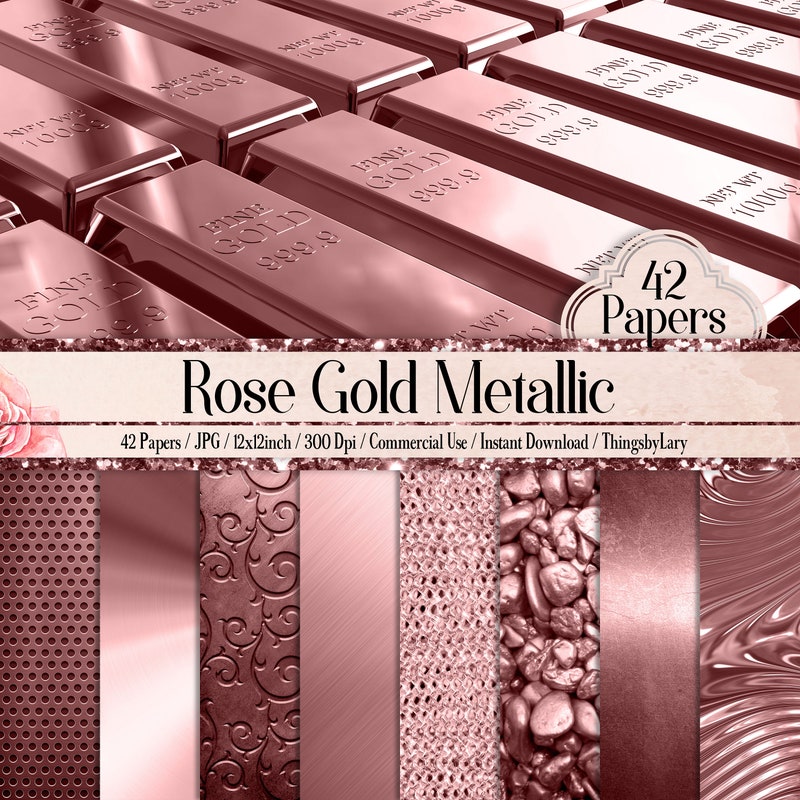 Rose Gold Paper - Etsy
