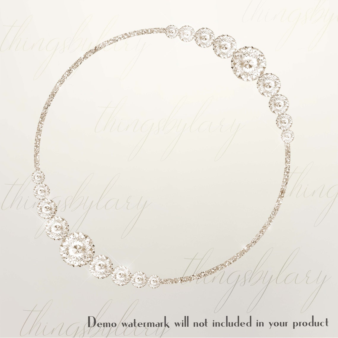 100 Diamond & Glitter Circle Frames Clip Arts Pearl Frames - Etsy