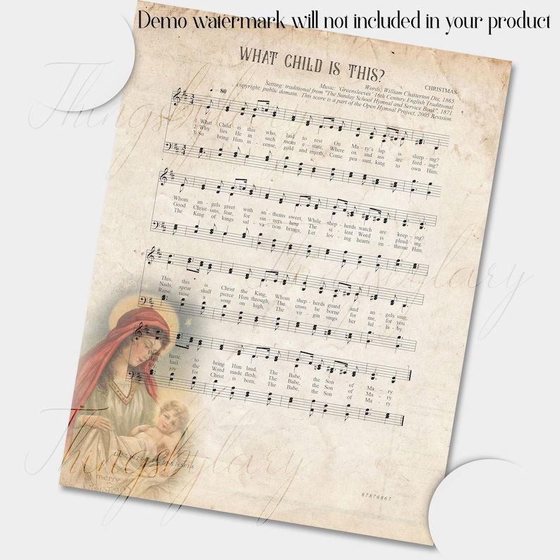 16 Vintage Christmas Music Sheet Digital Papers 8.5x11 - Etsy