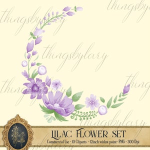 Lilac Flower Sets, Flower Frame, Flower Wreath, Flower Laurel, 300 Dpi ...