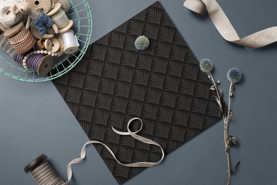 16 Seamless Luxury Black Digital Papers 300 Dpi Commercial Use Black ...