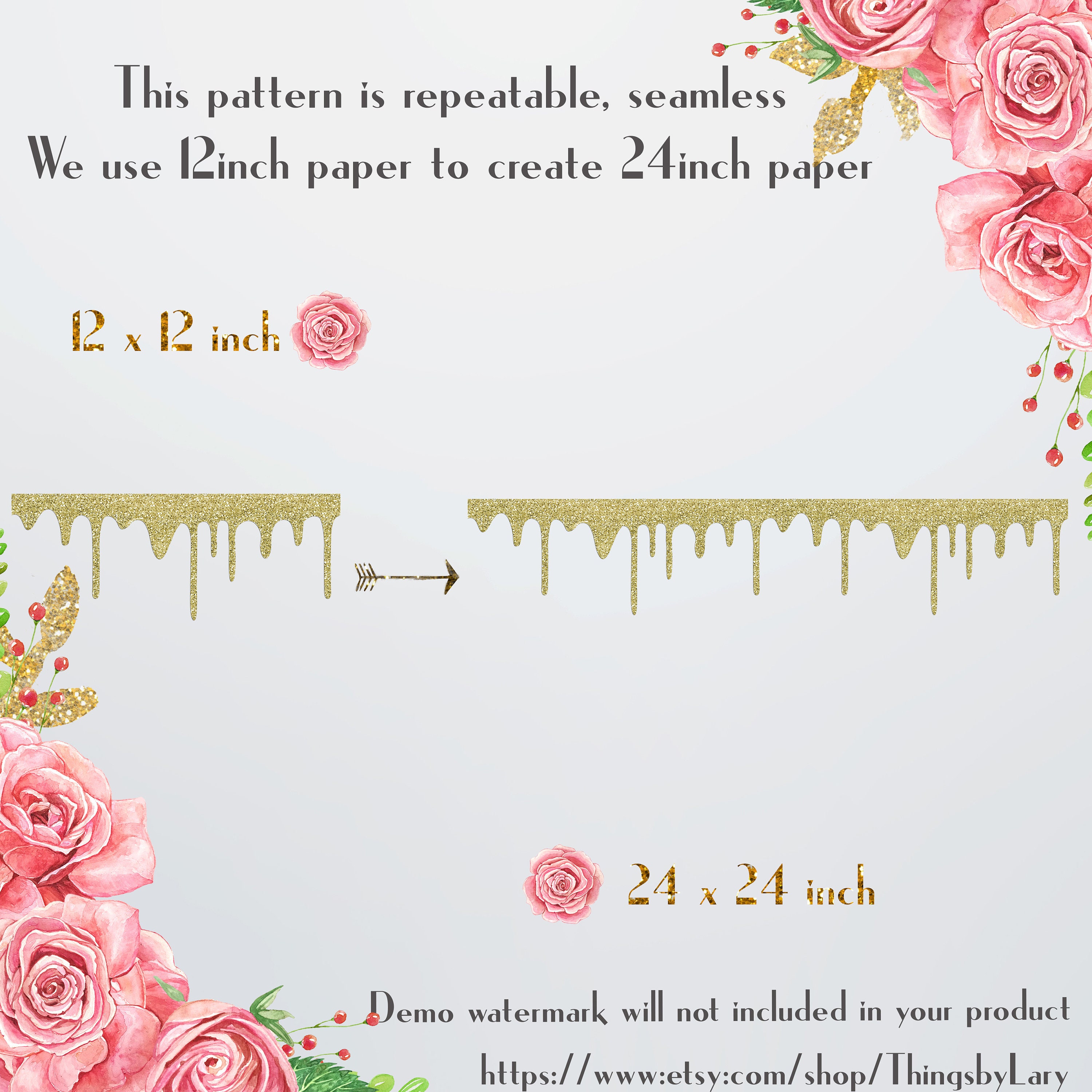 16 Seamless Glitter Dripping Overlay Images 16 Colors Gold - Etsy