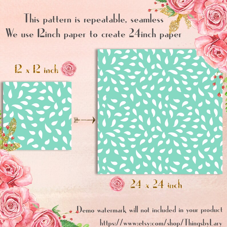 100 Seamless White Petal Flower Paper in 12 X 12 - Etsy