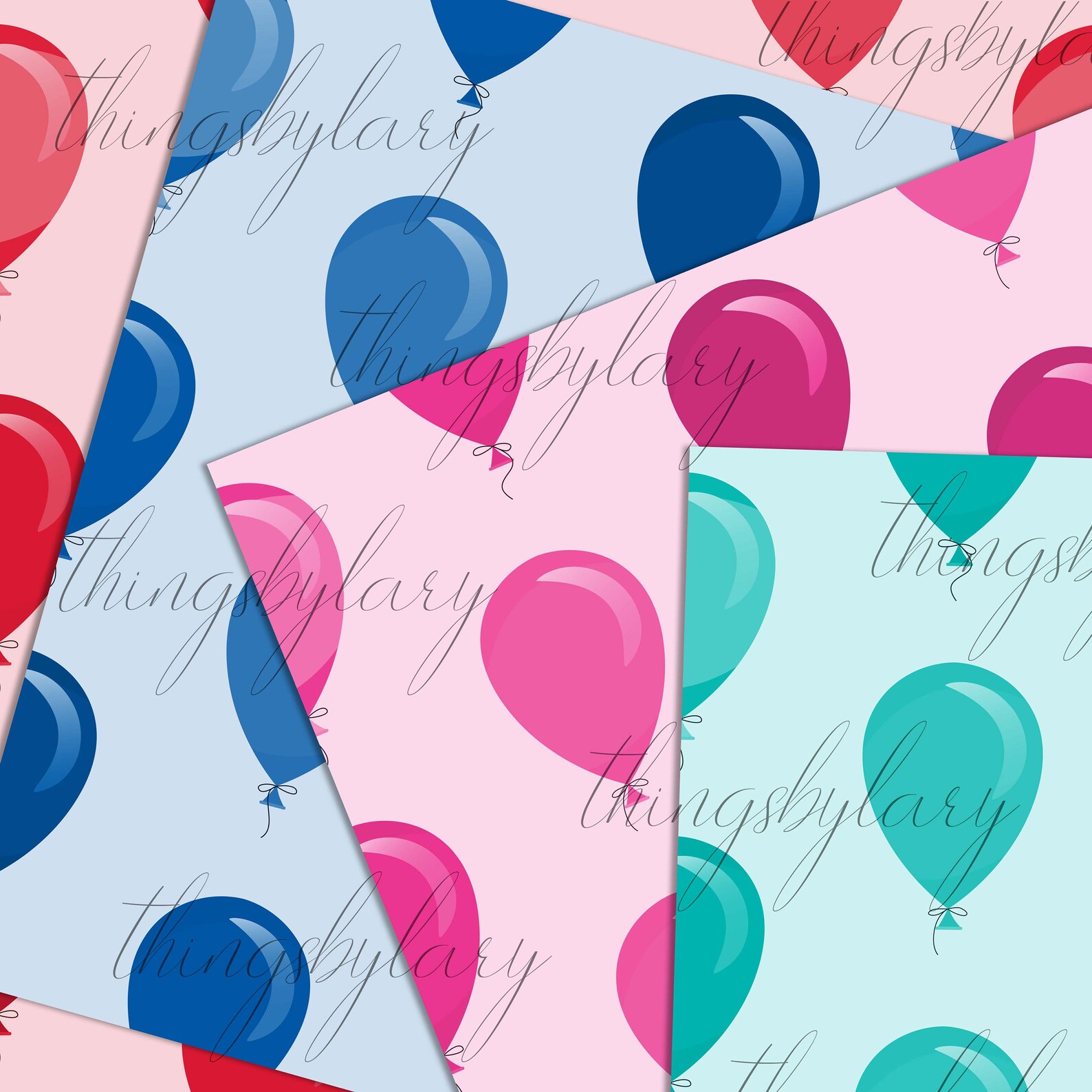 100 Seamless Balloon Digital Papers 12 X 12 300 - Etsy