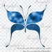 30 Royal Blue Foil and Glitter Butterfly Digital Image 300 Dpi - Etsy