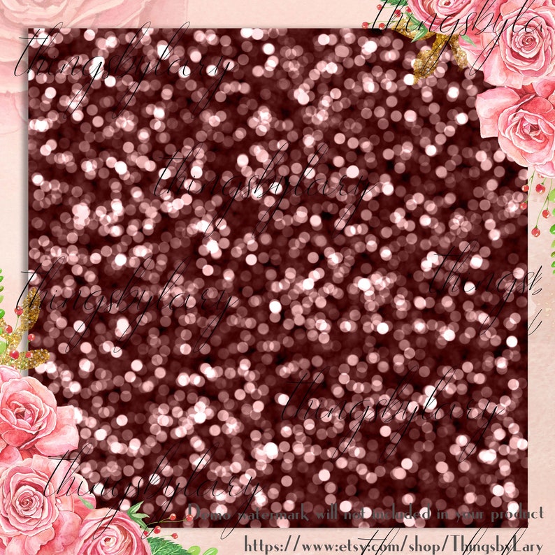 42 Rose Gold Bokeh Papers 12 Inch, 300 Dpi Planner Paper, Commercial ...