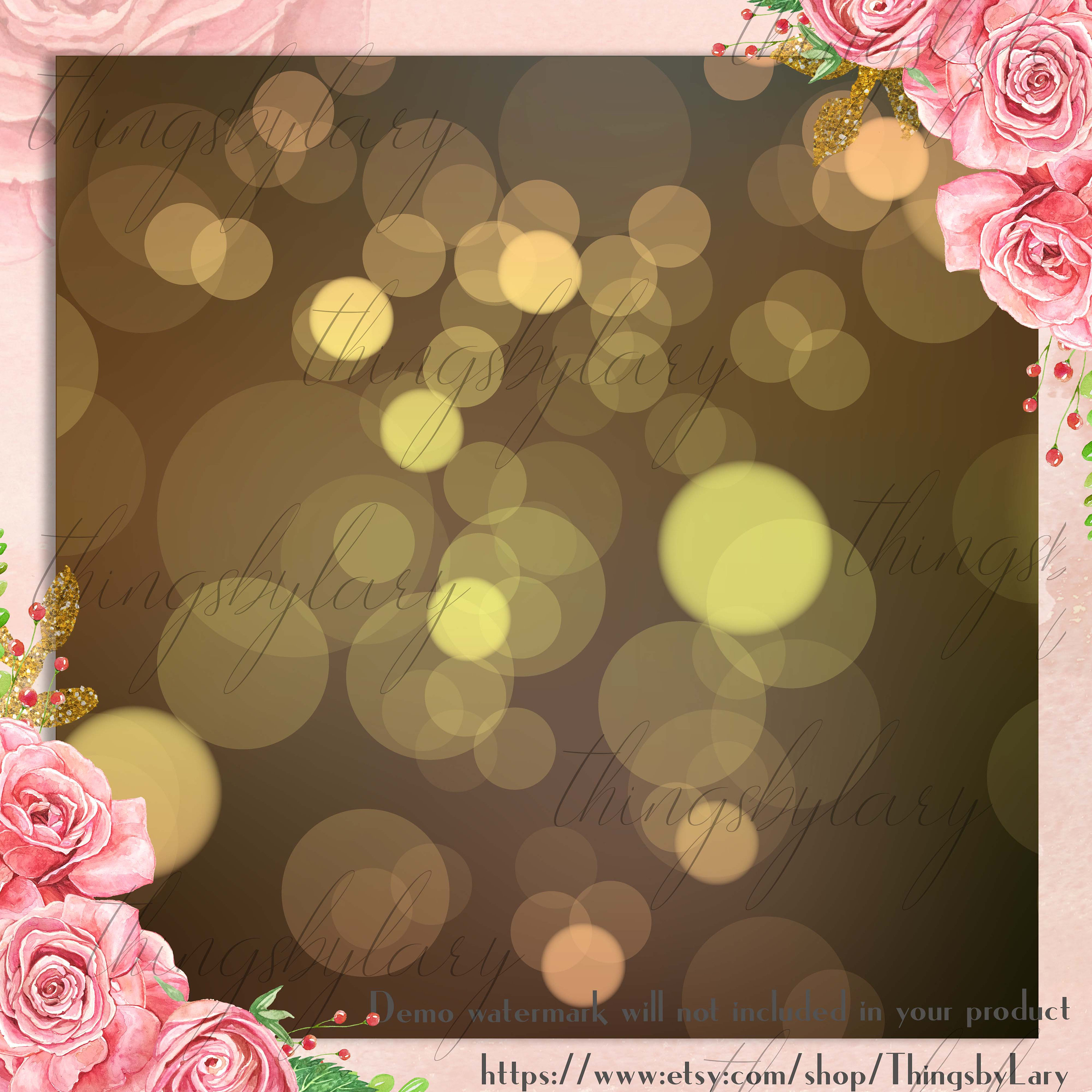 18 Luxury Bokeh Background Digital Images 12" 300 Dpi Planner Paper ...