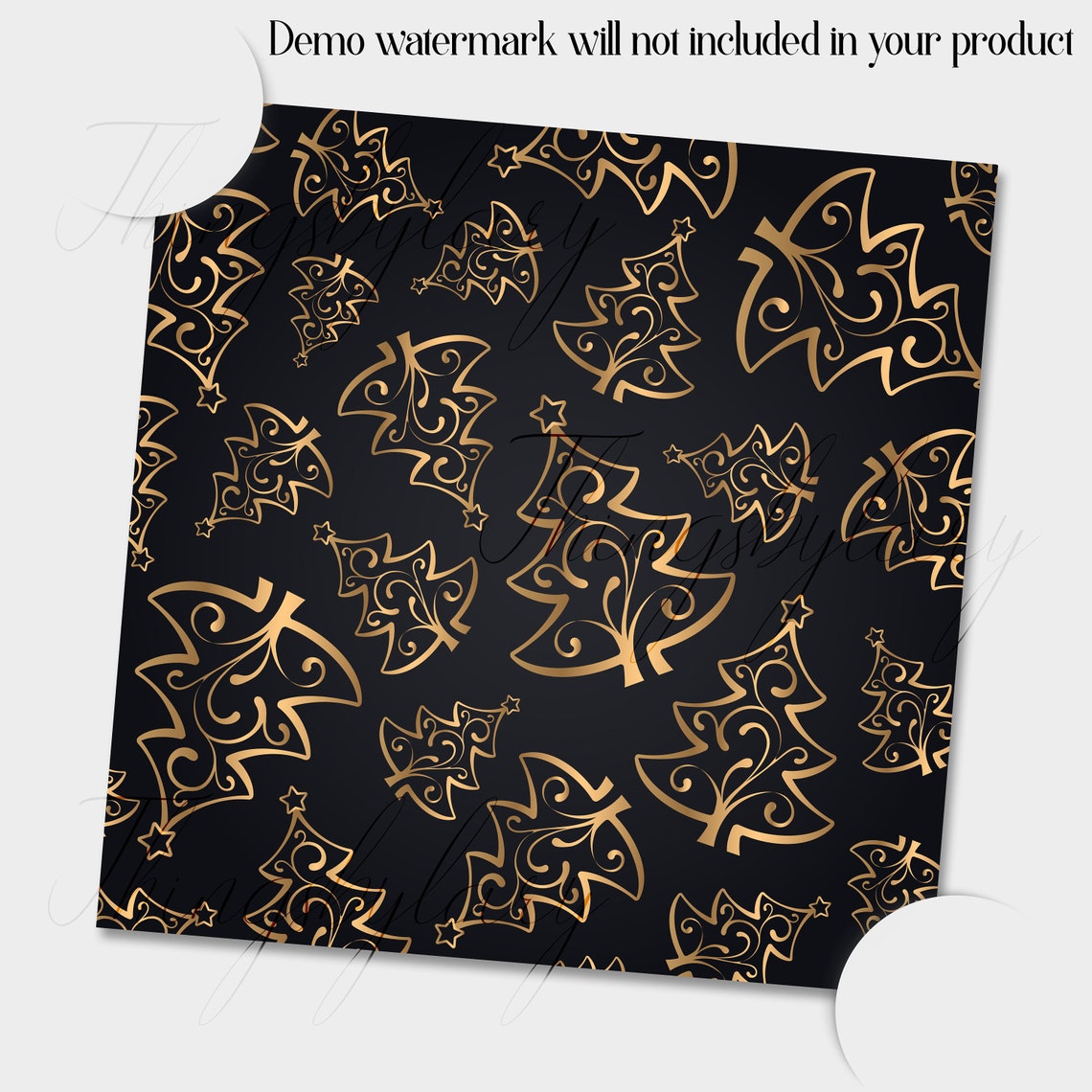 24 Black & Gold Christmas Digital Papers 12 X 12 Inch 300 Dpi Instant ...