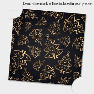 24 Black & Gold Christmas Digital Papers 12 X 12 Inch 300 Dpi Instant ...