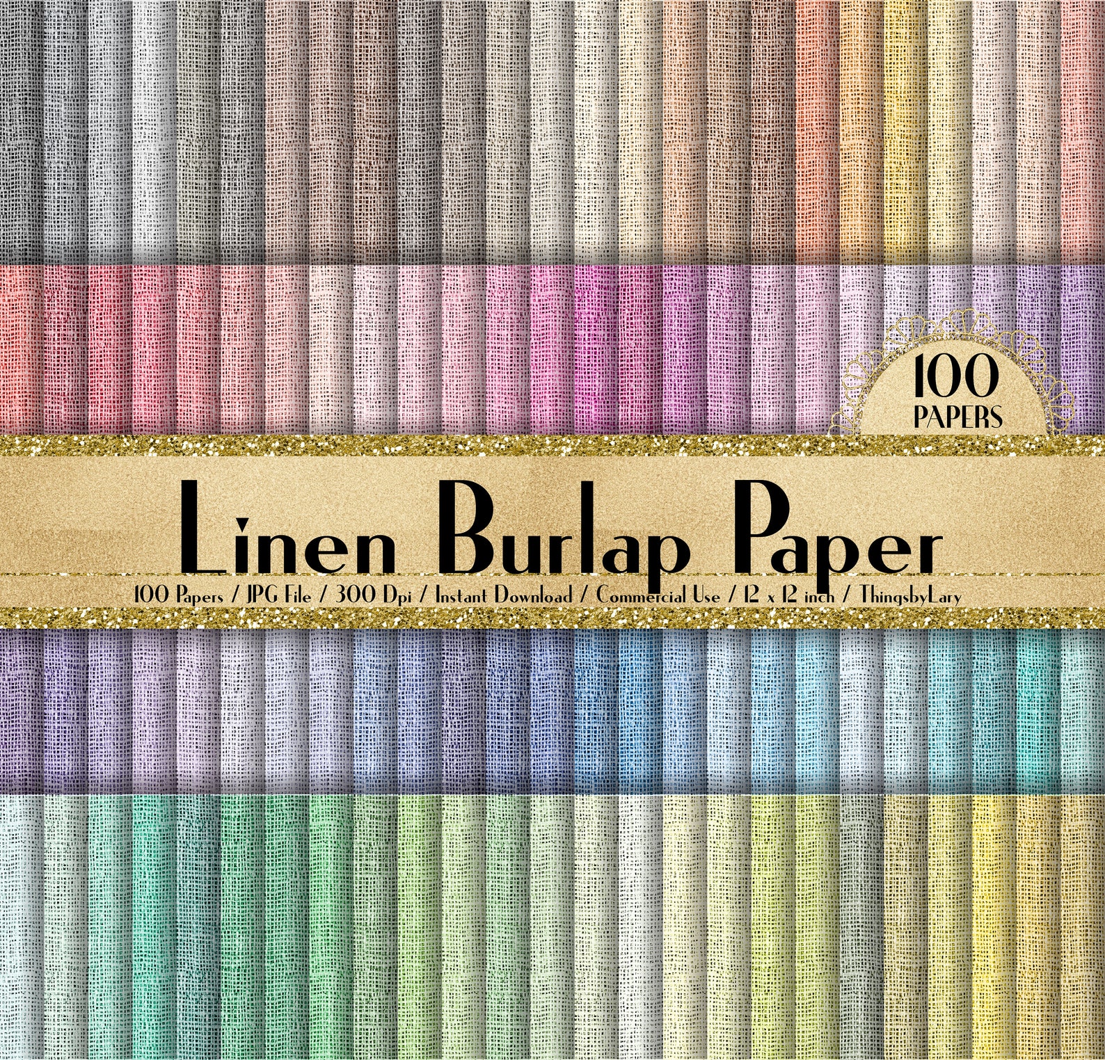 100 Linen Burlap Papers in 12inch,300 Dpi Planner Paper,scrapbook Paper ...