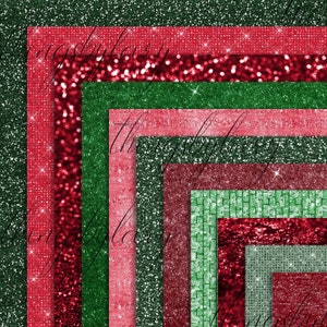 42 Christmas Glitter Papers 12 Inch, 300 Dpi Planner Paper, Commercial ...