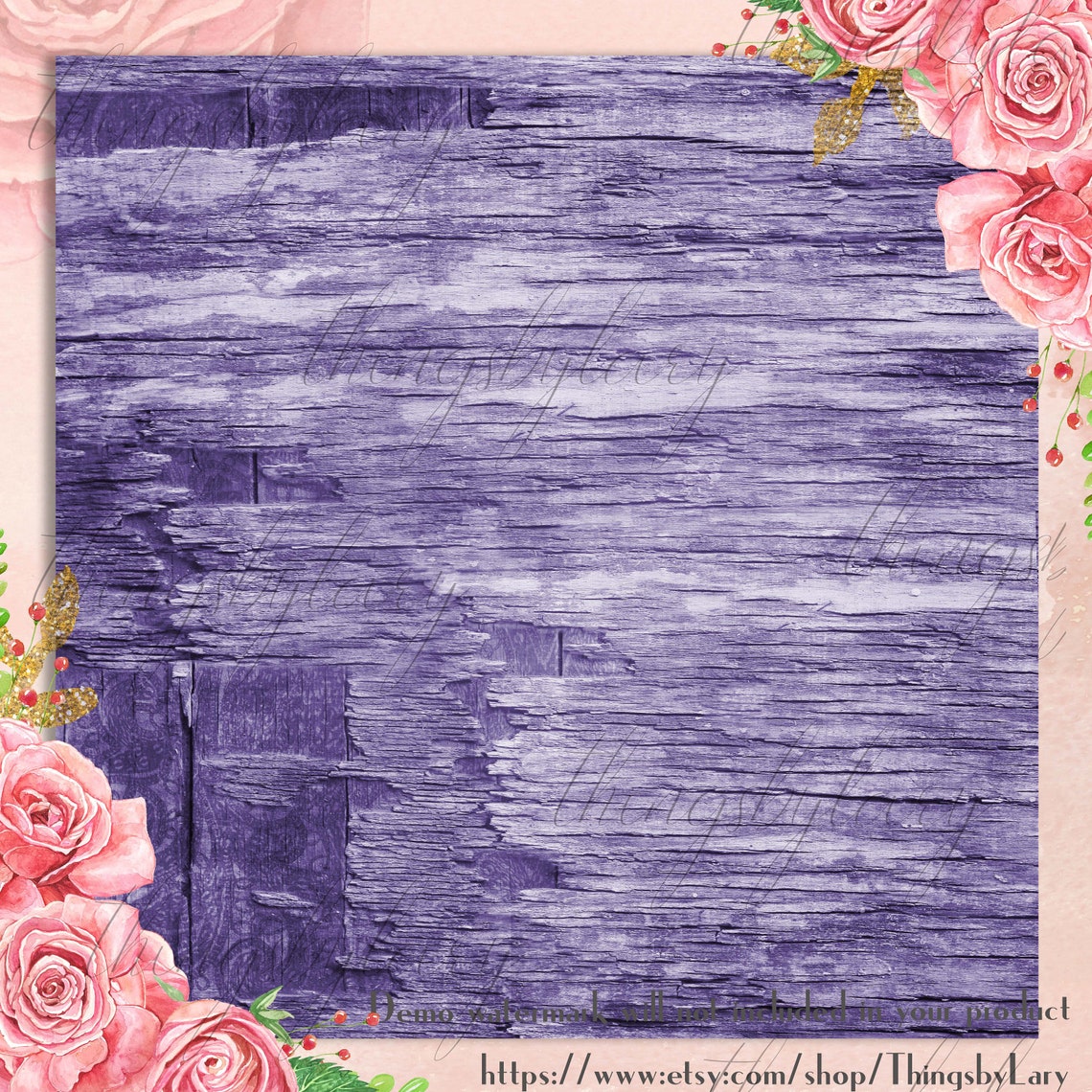42 Ultra Violet Wood Papers Shabby Chic Autumn Wedding - Etsy
