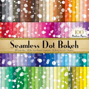 100 Seamless Dot Bokeh Background Papers 12 Inch 300 Dpi Instant ...