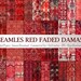 30 Seamless Vintage Red Faded Damask Digtal Papers 12x12" 300 Dpi ...