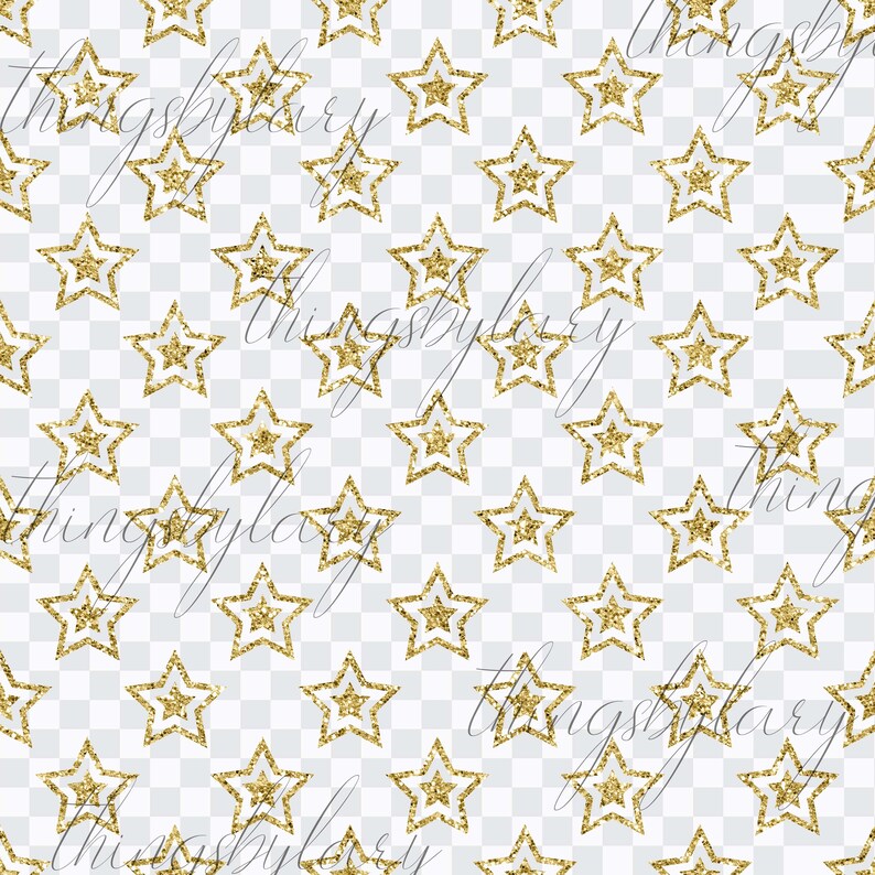 12 Gold Glitter Star Overlay Images, Transparent PNG 300 Dpi 12inch ...