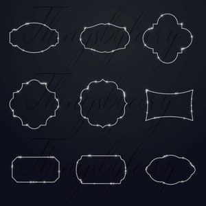 30 Real Diamond Frames Clip Arts 300 Dpi PNG Transparent Instant ...