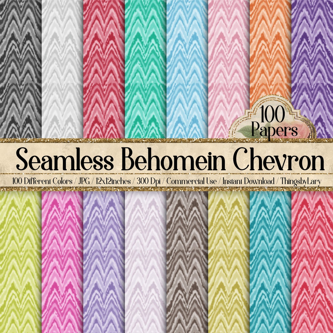 100 Seamless Bohemian Chevron Digital Papers Commercial Use Tribal ...