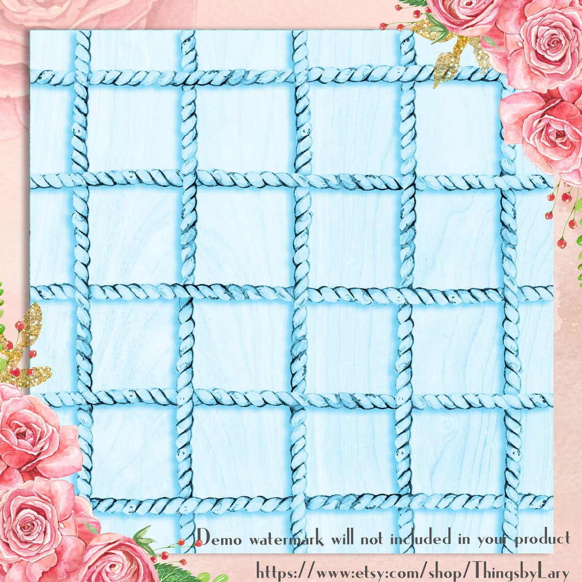 100 Seamless Watercolor Rope Net Papers 12 Inch 300 Dpi - Etsy