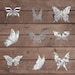 30 Metallic Silver Foil and Glitter Butterfly Digital Images 300 Dpi ...