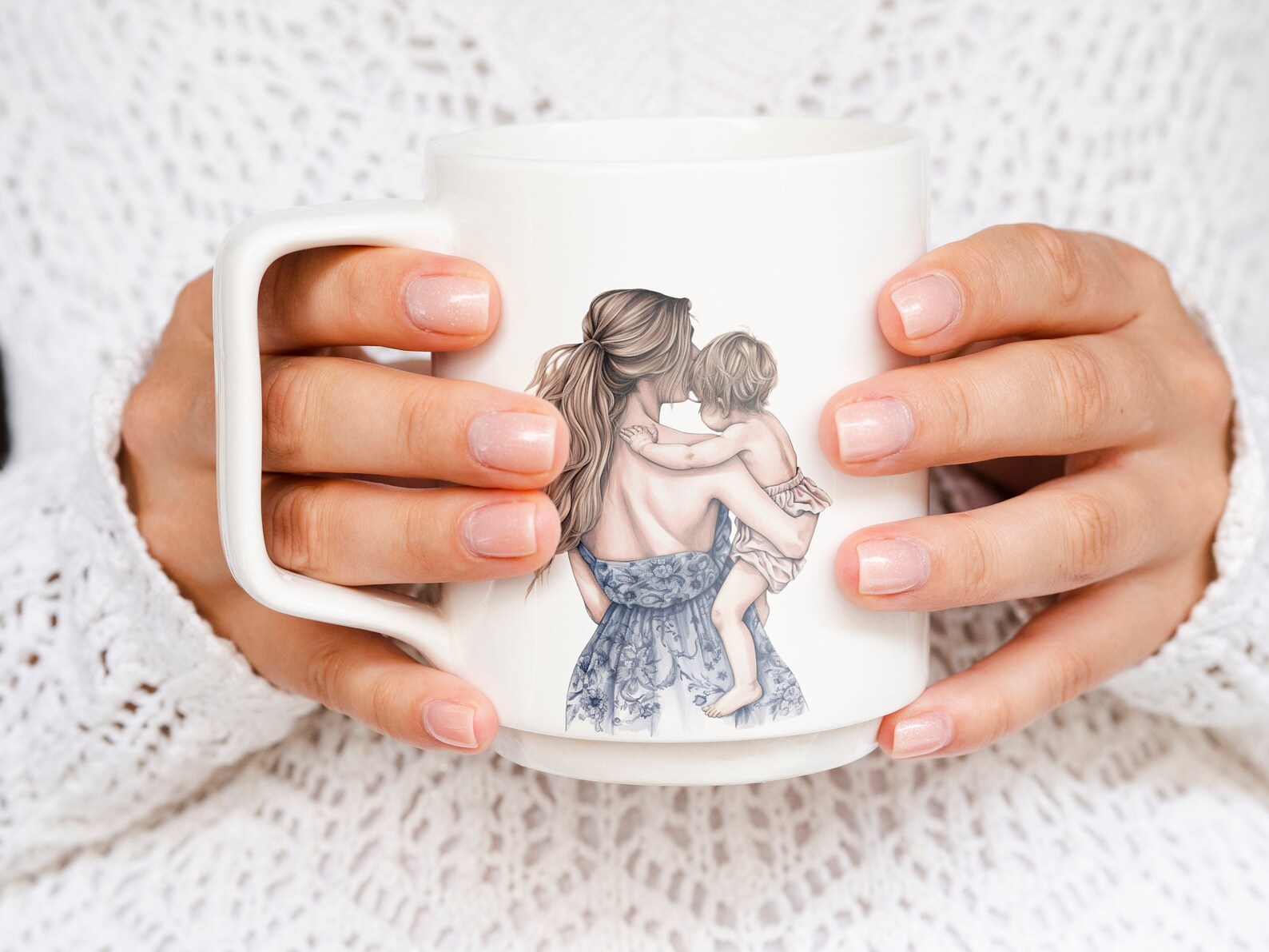 12 Watercolor Mom Kissing Baby From the Back View Isolated Transparent ...