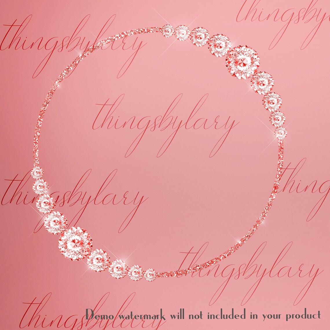 100 Diamond & Glitter Circle Frames Clip Arts Pearl Frames Digital Clip ...