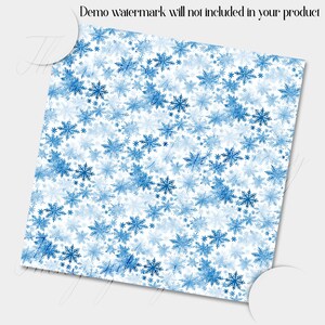 100 Seamless Watercolor Falling Snowflakes Digital Papers 12 ...