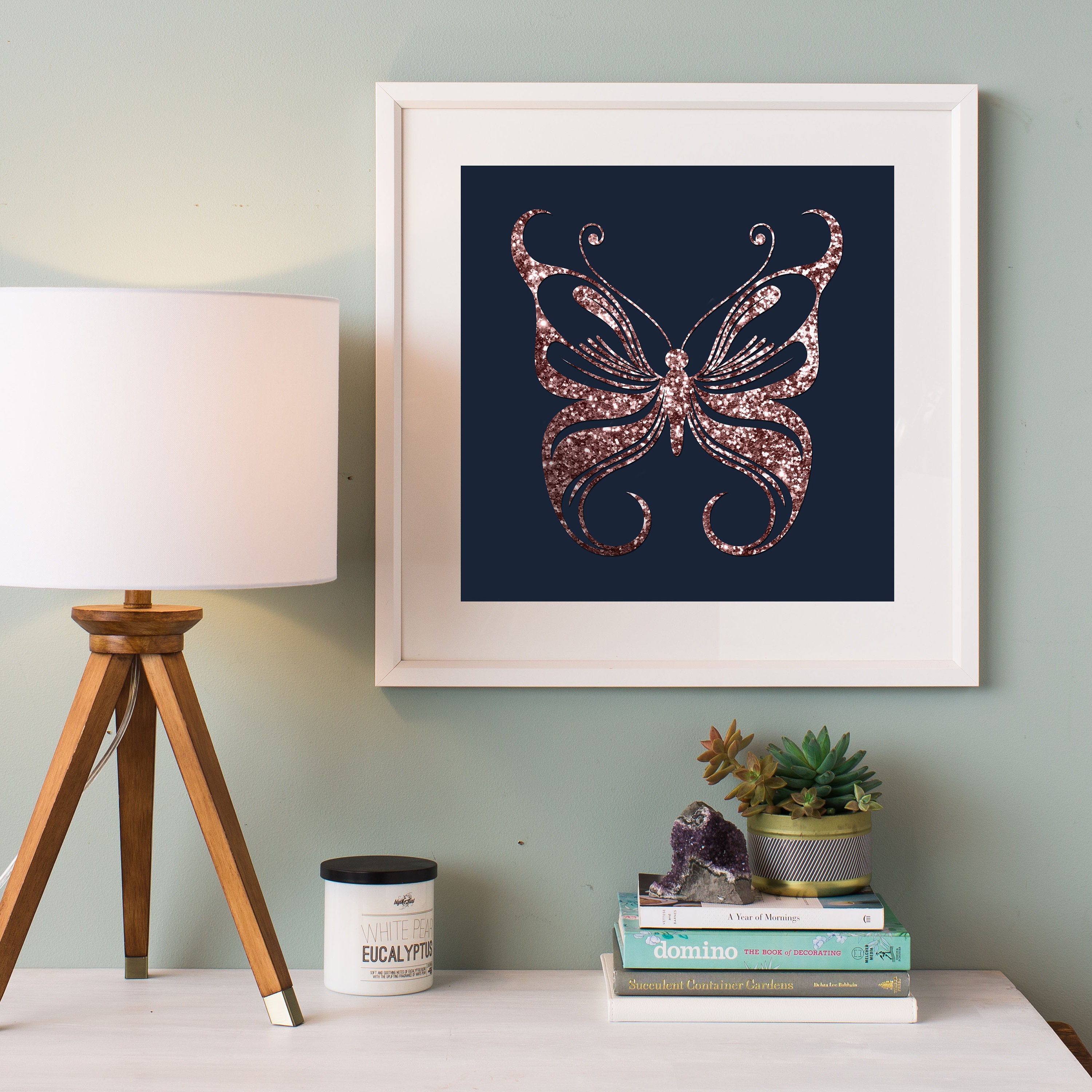 30 Rosegold Glitter Foil Butterfly Digital Images 300 Dpi - Etsy