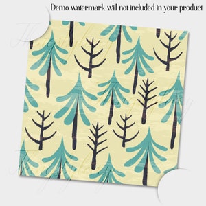 12 Winter Pattern Digital Papers in Vintage Theme Color in 12 Inch ...