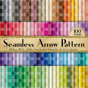 100 Seamless Arrow Pattern Papers 12 Inch 300 Dpi Instant Download ...