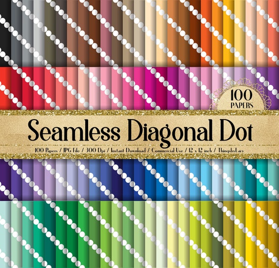 100 Seamless Diagonal White Polka Dot Papers 12x12 300 - Etsy