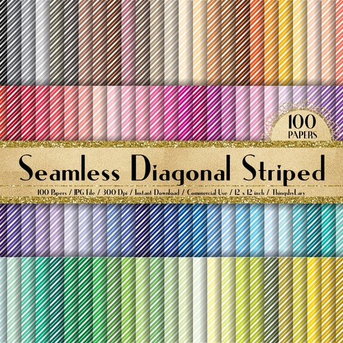 100 Seamless Tinted Striped Papers in 12 X 12 300 - Etsy