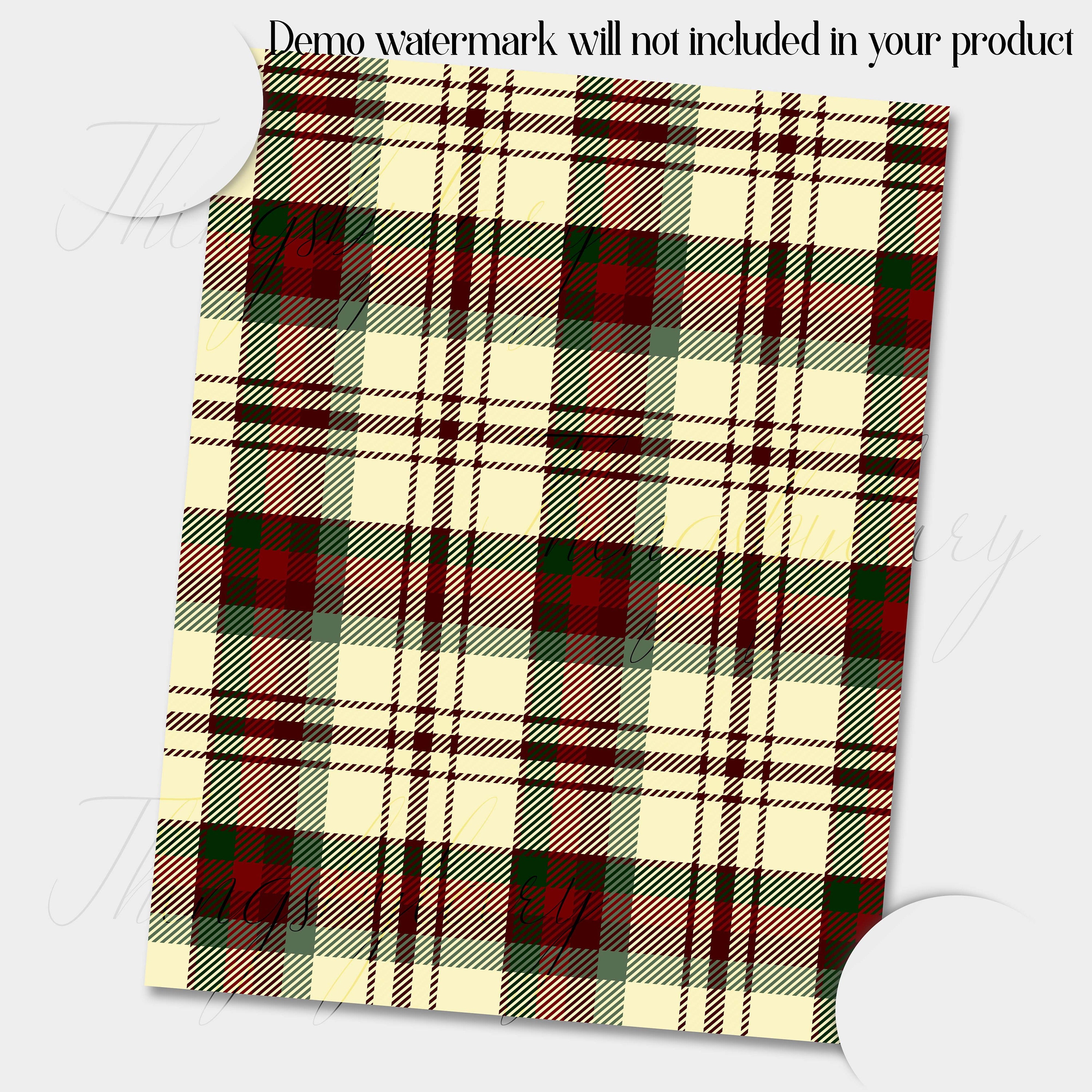 16 Red and Green Plaid Pattern Papers 8.5x11 Inch Jpeg File | Etsy