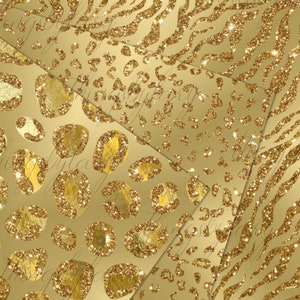 16 Seamless Gold Glitter Animal Skin Prints Digital Papers 12" 300 Dpi ...