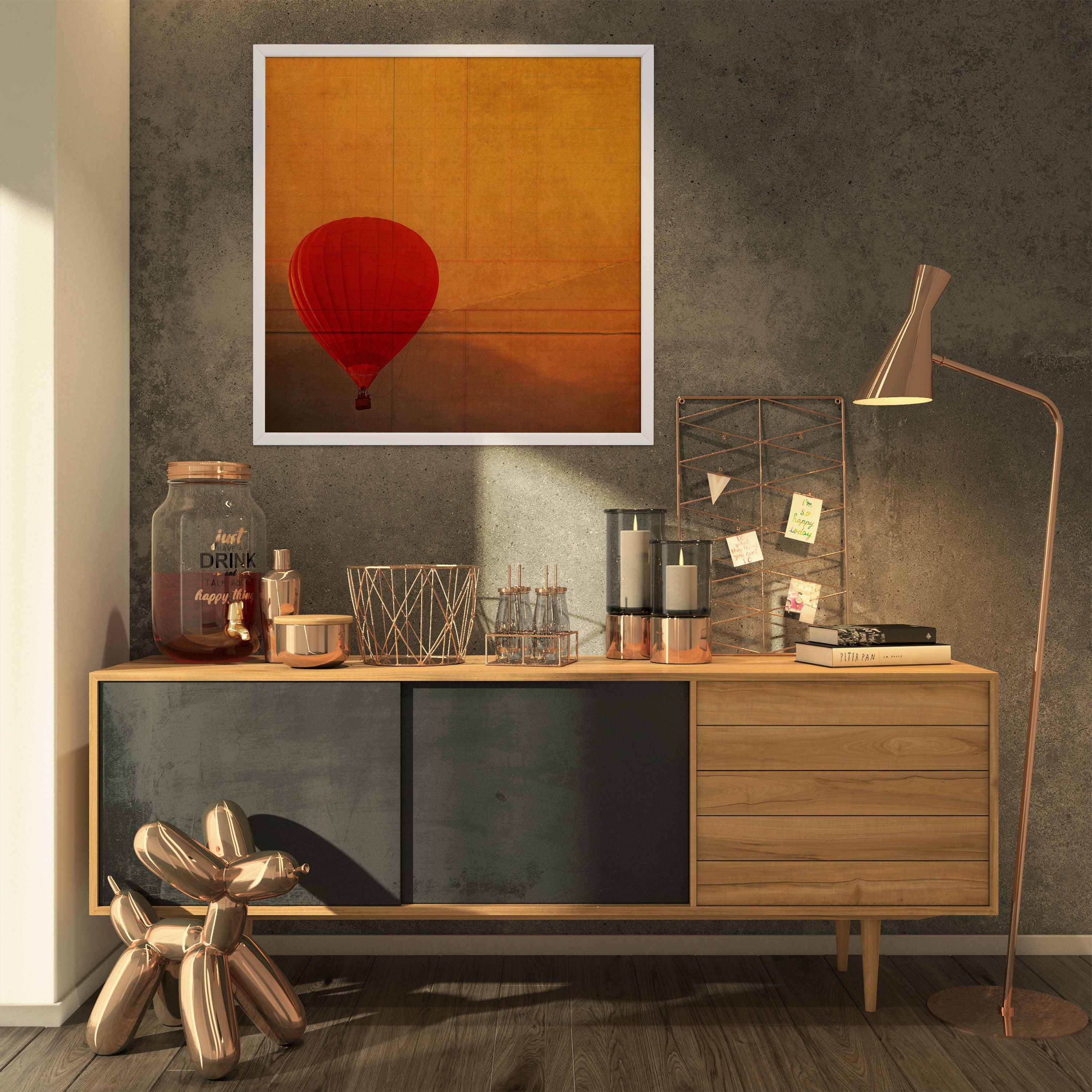 16 Antique Hot Air Balloons Digital Papers 12x12" 300 Dpi Commercial ...