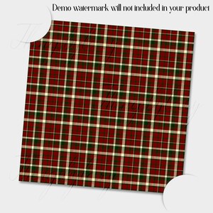 16 Red and Green Plaid Pattern Papers 12x12 Inch, Jpeg File, Instant ...