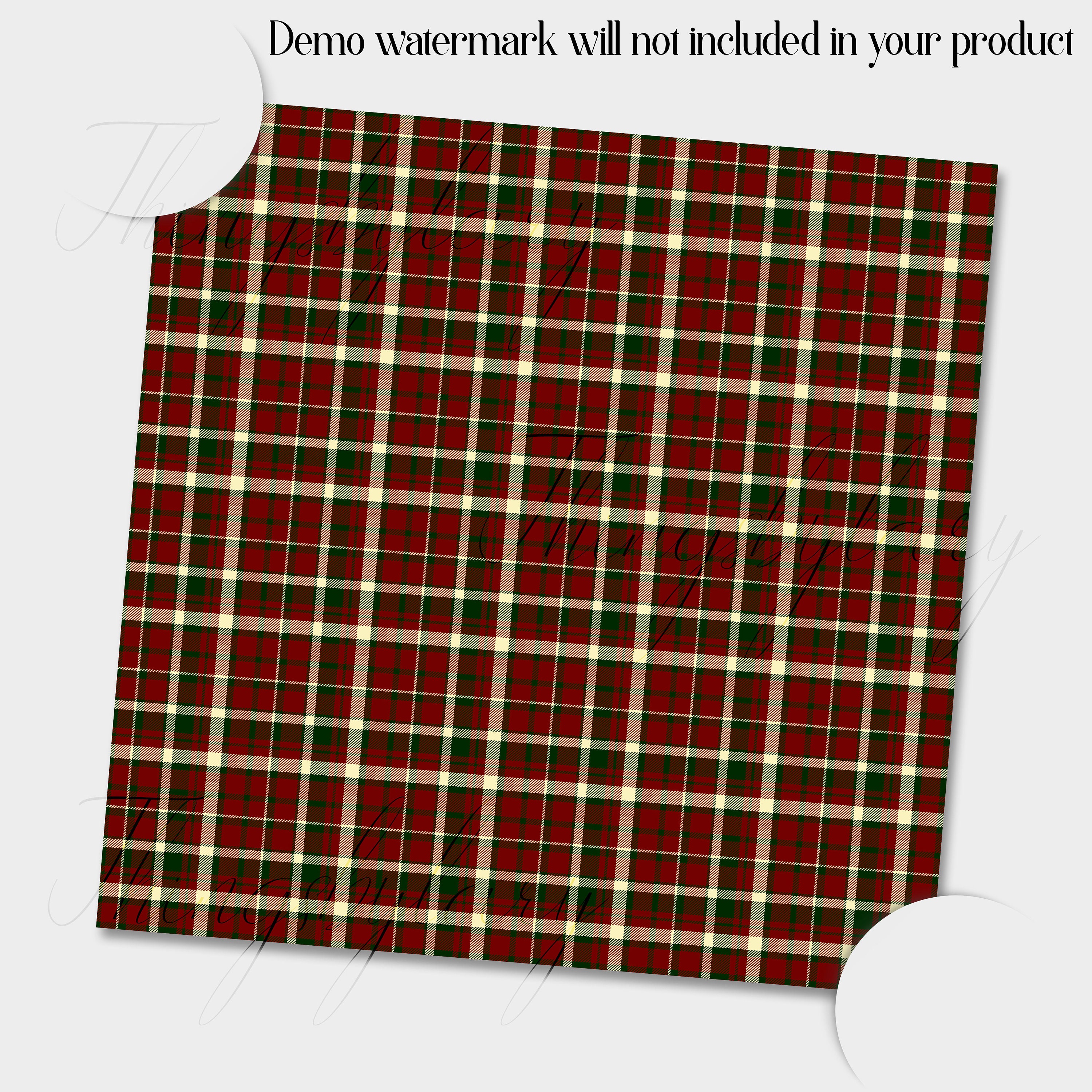 16 Red and Green Plaid Pattern Papers 12x12 Inch Jpeg File - Etsy