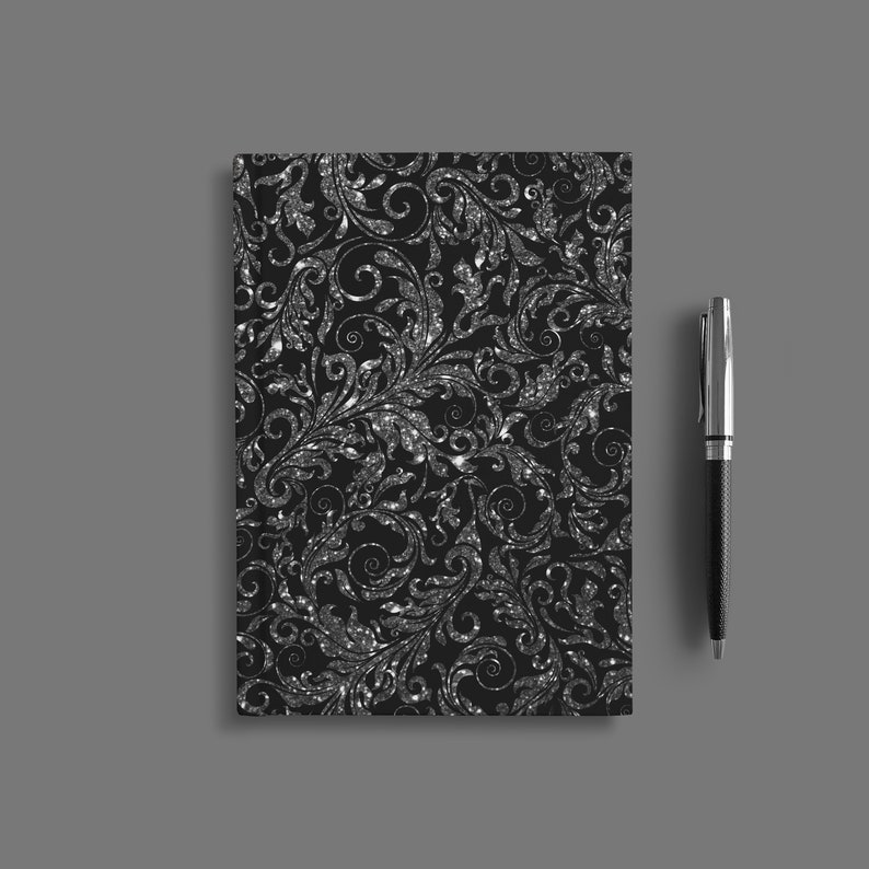 16 Seamless Glitter Black Digital Papers 300 Dpi Commercial Use Black ...