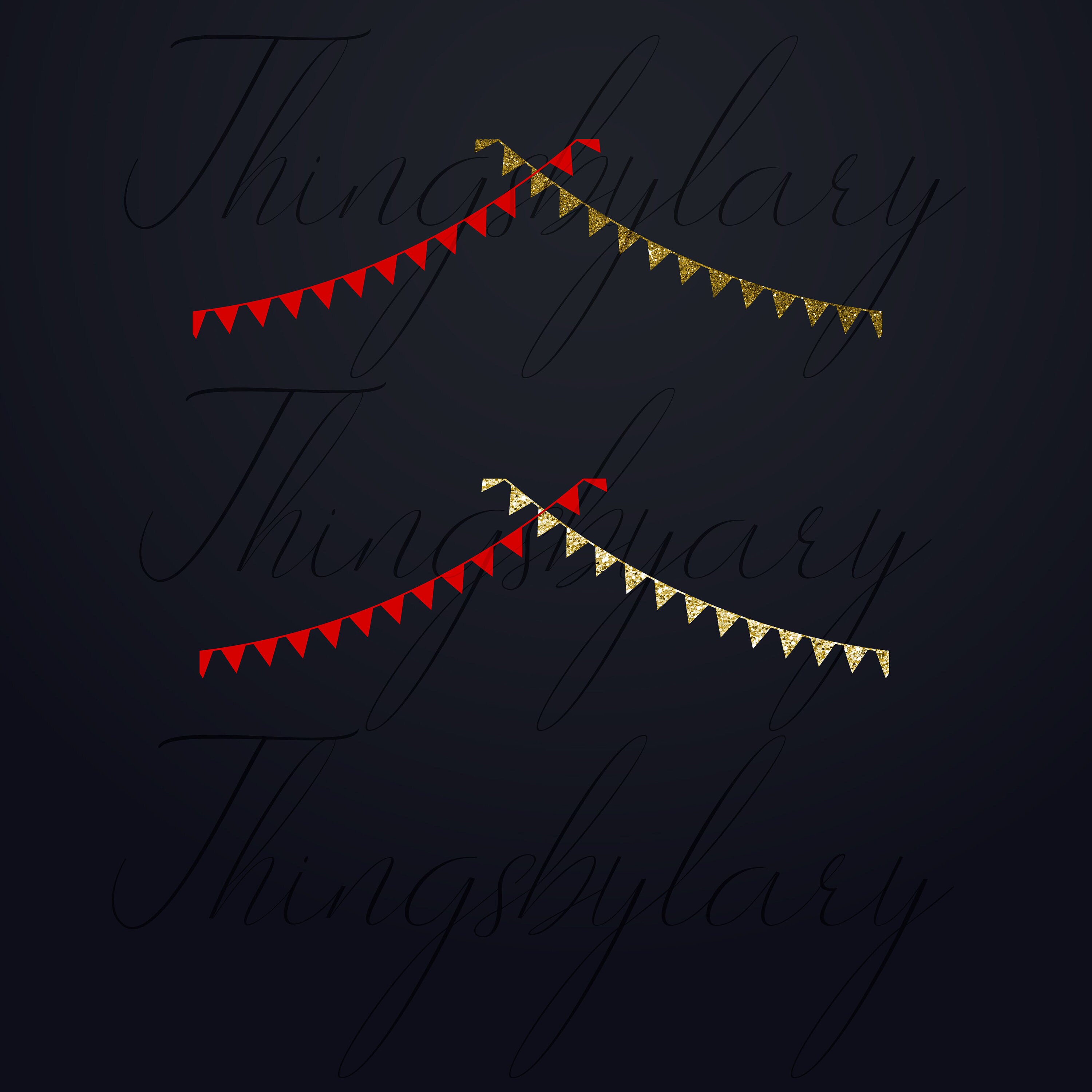 34 Red and Gold Glitter Party Garland Overlay Digital Images | Etsy