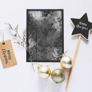 16 Distressed Metallic Silver Foil and Black Digital Papers 12" 300 Dpi ...