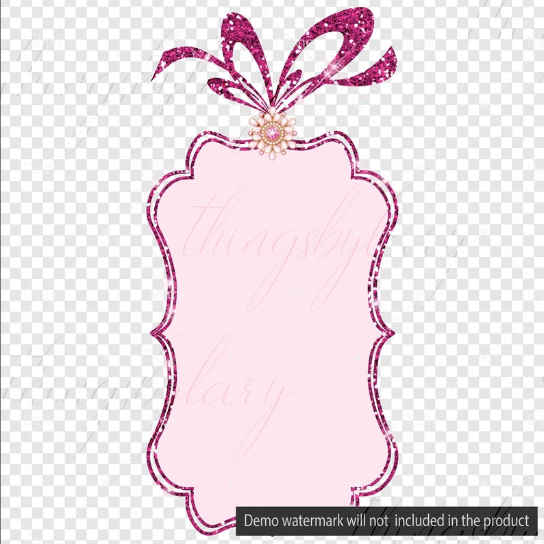 Pink Glitter and Jewelry Frame Sparkle Frame Clipart Glitter - Etsy