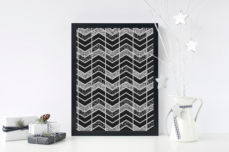 100 Seamless Glitter Geometric Chevron Digital Papers 12x12" 300 Dpi ...