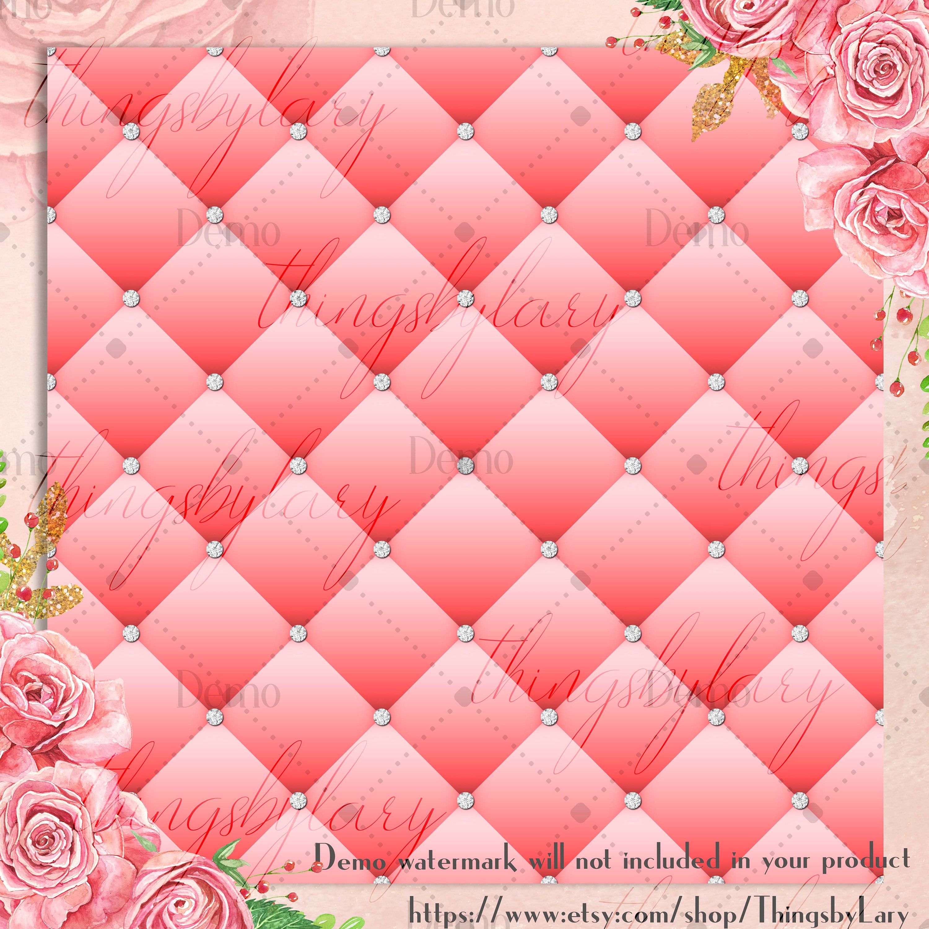 254 Seamless Diamond Upholstery Tufted Quilt Leather Digital Papers 300 ...