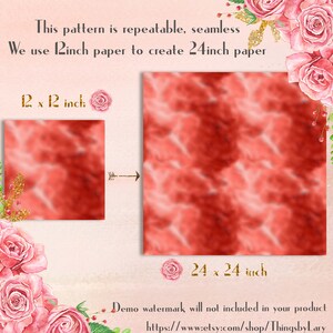 16 Seamless Living Coral Foil Digital Papers 12" 300 Dpi Commercial Use ...